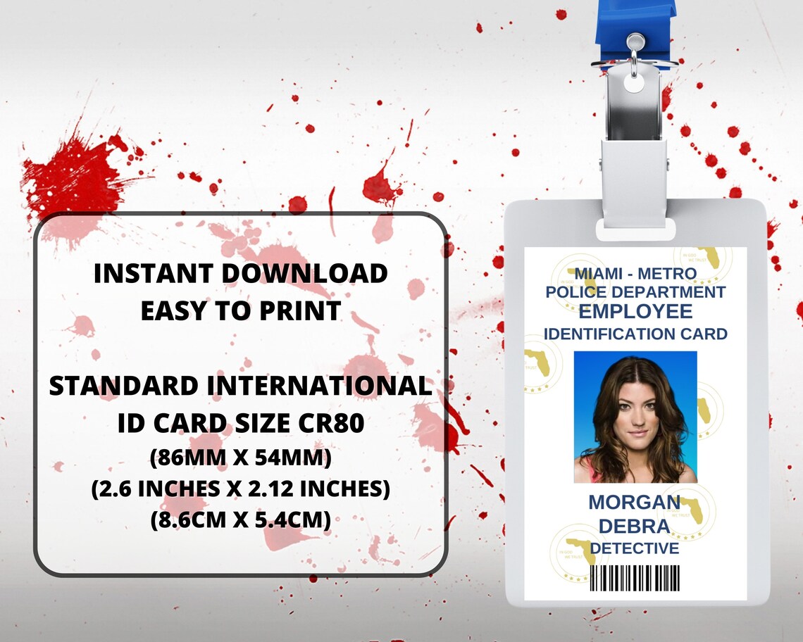 PRINTABLE Debra Morgan Dexter Cosplay Id Card Id Badge - Etsy