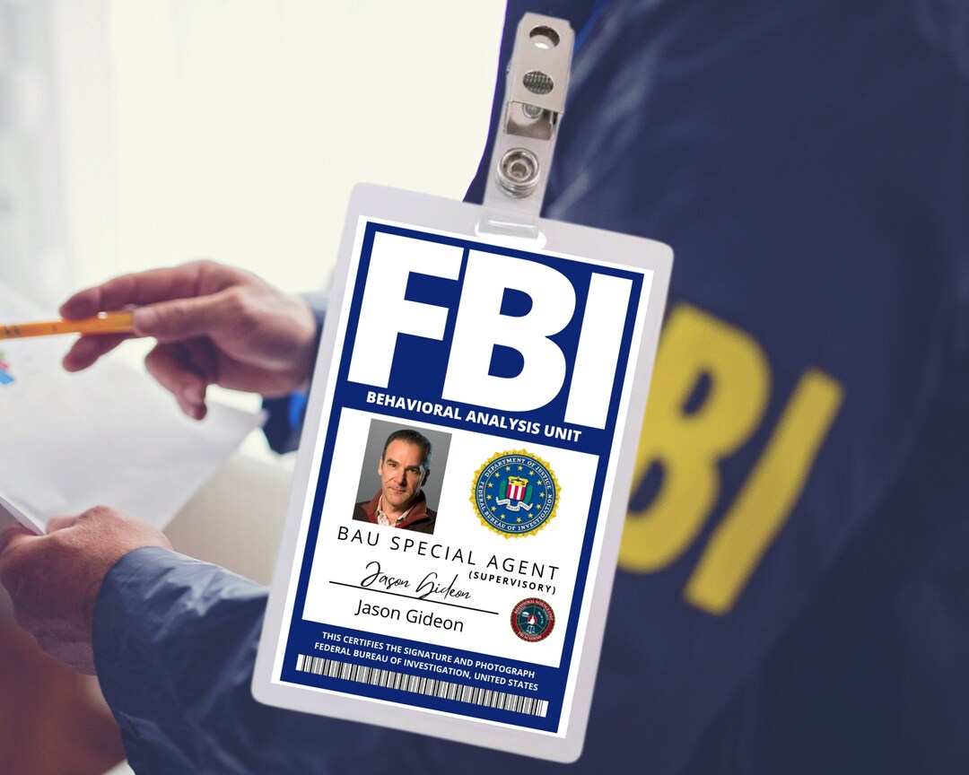PRINTABLE Jason Gideon Id Badge Criminal Mind Cosplay - Etsy