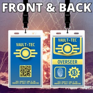 PRINTABLE Overseer, Vault, Cosplay, Id Card, Id Badge, Name Badge, Pass ...