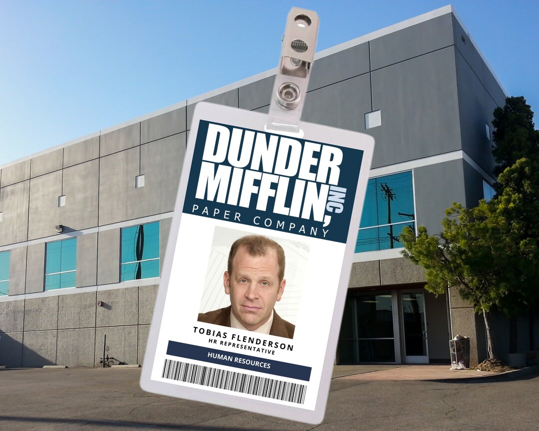 Printable TOBIAS TOBY FLENDERSON the Office, Memorial, Cosplay, Id Card ...