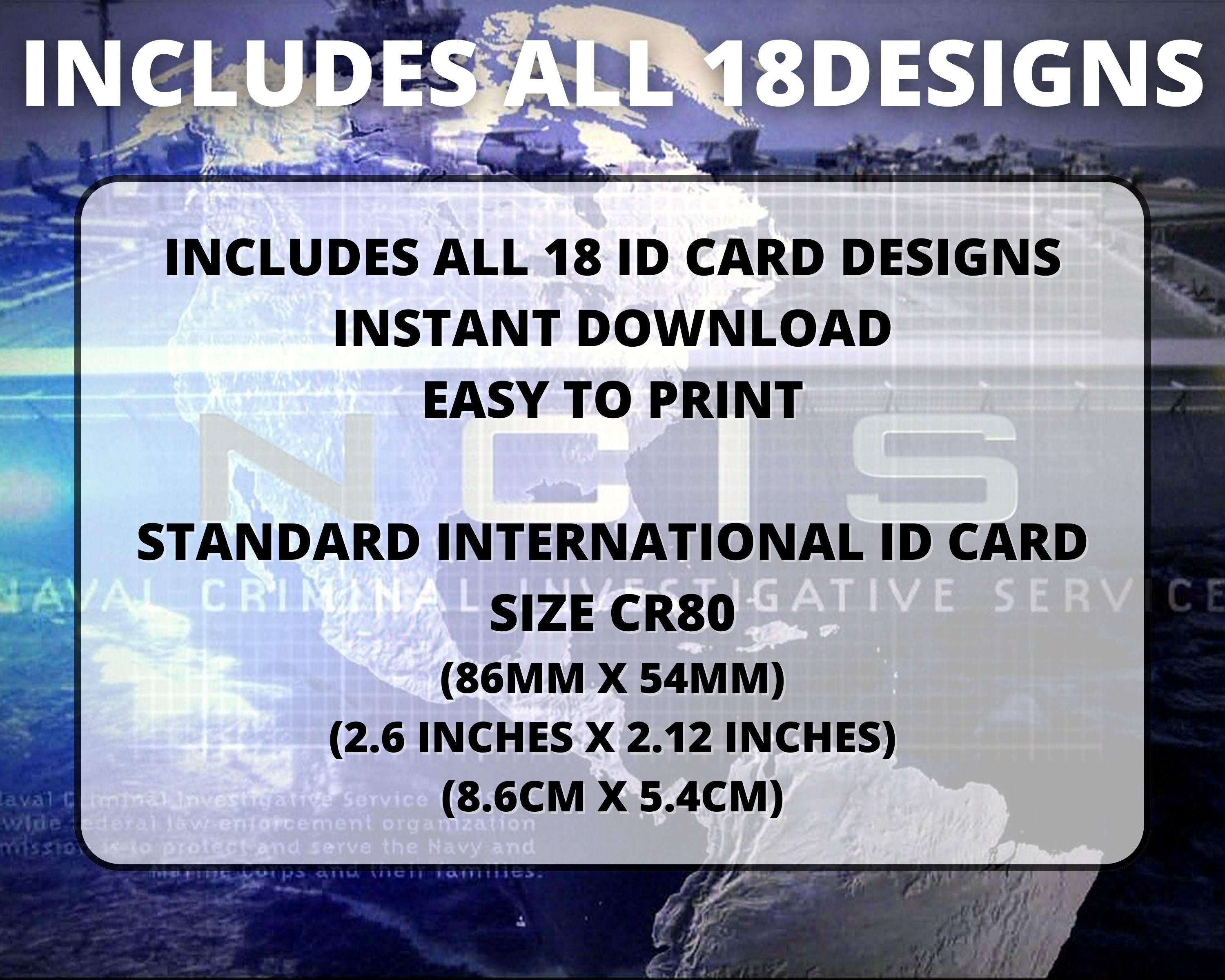 PRINTABLE NCIS Id Card, NCIS Cosplay, Id card, Id badge, Name badge ...