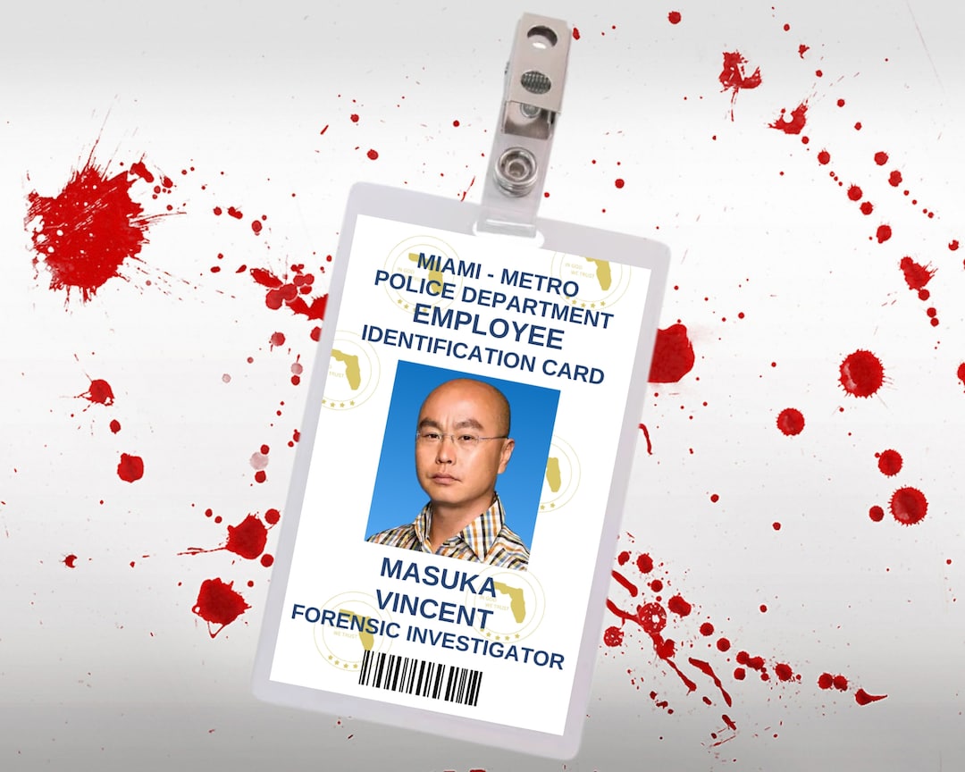 IMPRIMIBLE Vincent Masuka, Dexter, Cosplay, Tarjeta de identificación ...