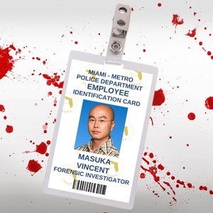 PRINTABLE Vincent Masuka, Dexter, Cosplay, Id Card, Id Badge, Name ...