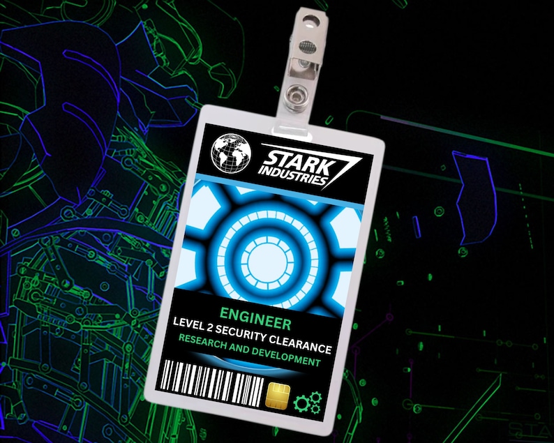 PRINTABLE Stark Industries ENGINEER ID Card Badge - Etsy