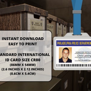 PRINTABLE Chris Lassing Id Badge, Cold Case, Cosplay Accessories ...