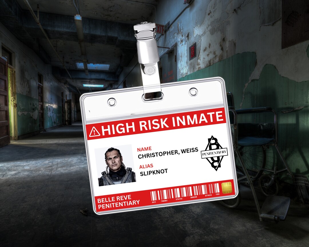 PRINTABLE Slipknot ID Card, Belle Reve Penitentiary, Prop, Cosplay, Id ...