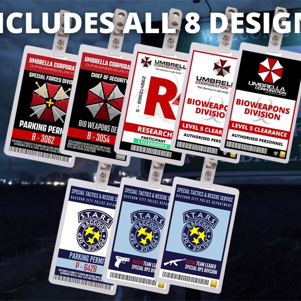 Resident Evil Printable Badge - Etsy