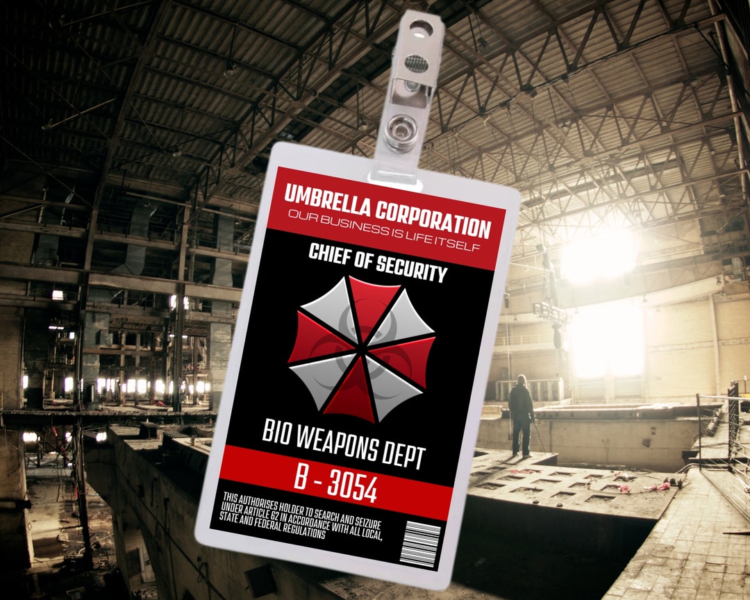 PRINTABLE Resident Evil Umbrella Corporation | Chief of Security ...