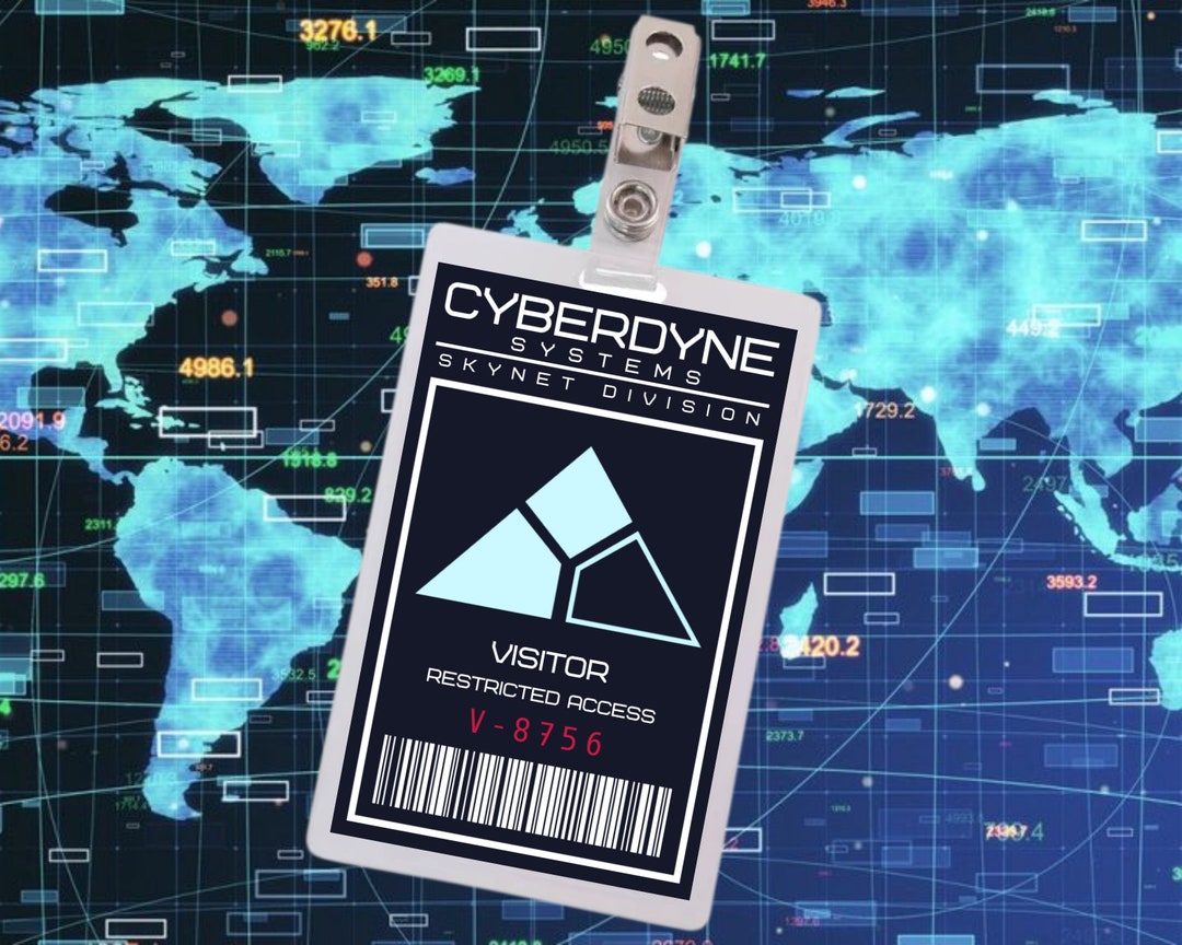 PRINTABLE CYBERDYNE Visitor | ID Card Badge Cosplay | Costume Name Tag ...