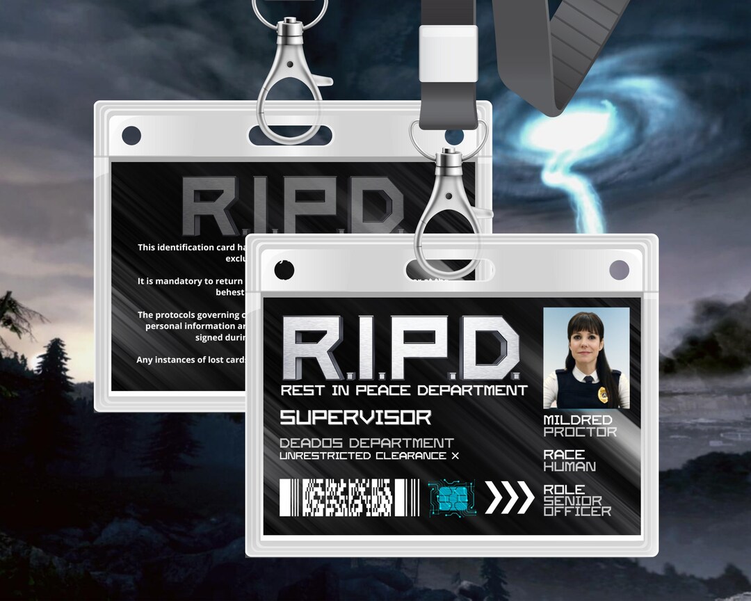 PRINTABLE RIPD Mildred Proctor ID Card Badge Special Agent Cosplay ...
