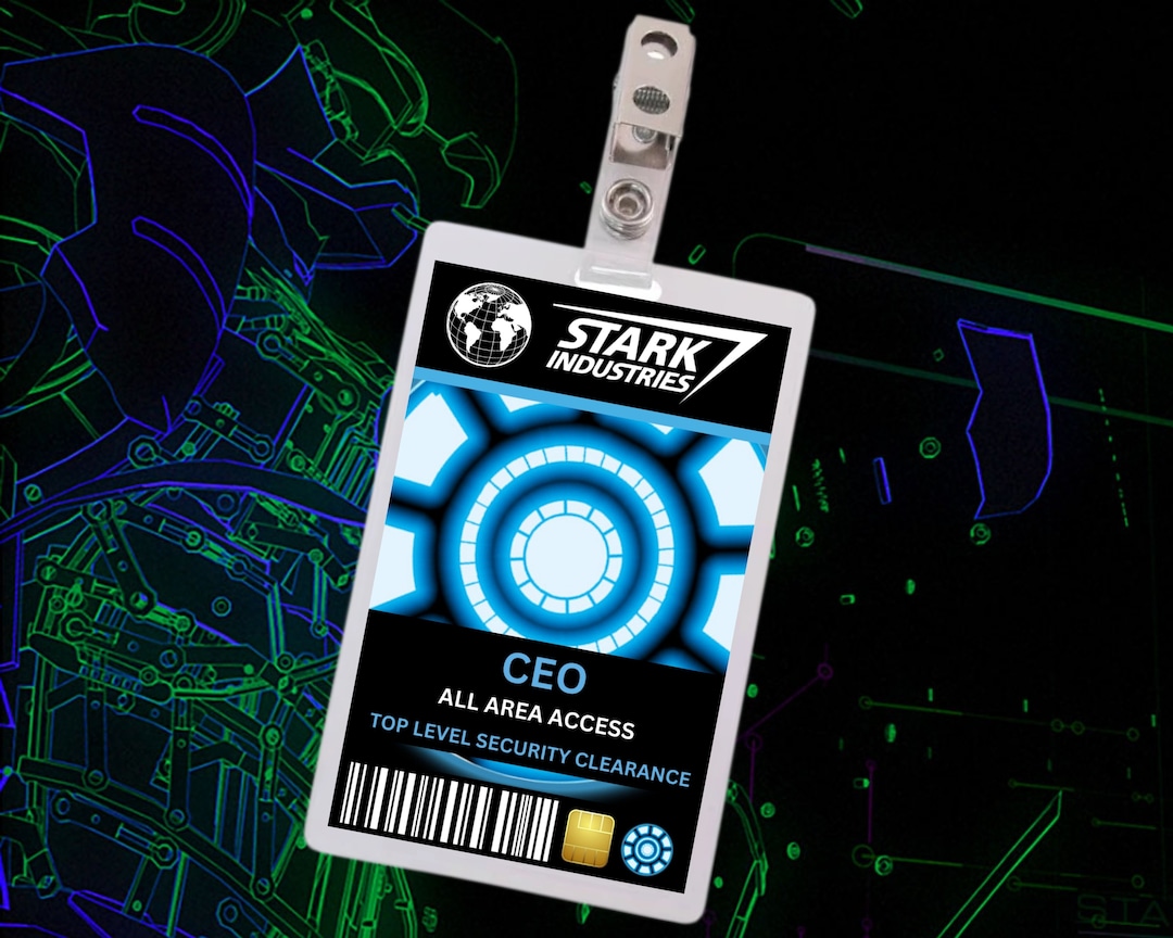 PRINTABLE Stark Industries | CEO | ID Card Badge | Special Agent ...