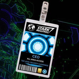 PRINTABLE Stark Industries | CEO | ID Card Badge | Special Agent ...