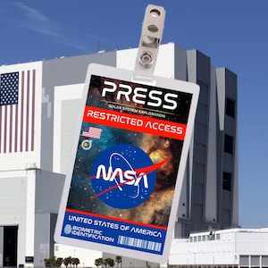 PRINTABLE Nasa Press ID Card | Badge | Cosplay | Costume | Name Tag ...