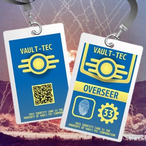 PRINTABLE Overseer, Vault, Cosplay, Id Card, Id Badge, Name Badge, Pass ...