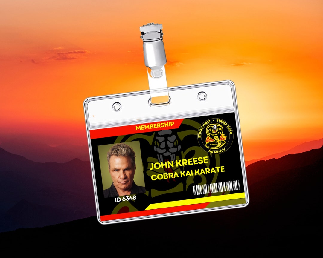 PRINTABLE John Kreese, Cobra Kai Membership, Id Card, Cosplay, Id Badge ...