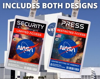PRINTABLE NASA Id Cards X5 Cosplay Id Card Id Badge Name - Etsy