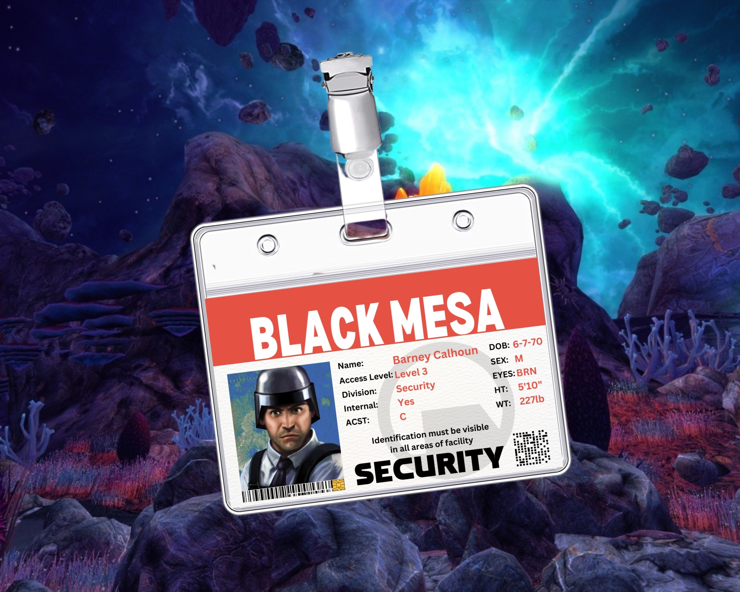 PRINTABLE Black Mesa ID Card Badge Cosplay Costume - Etsy UK