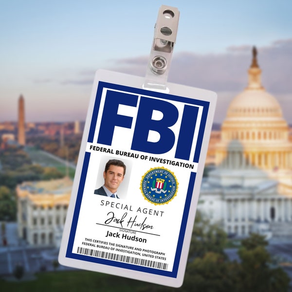 Fbi Id Card - Etsy