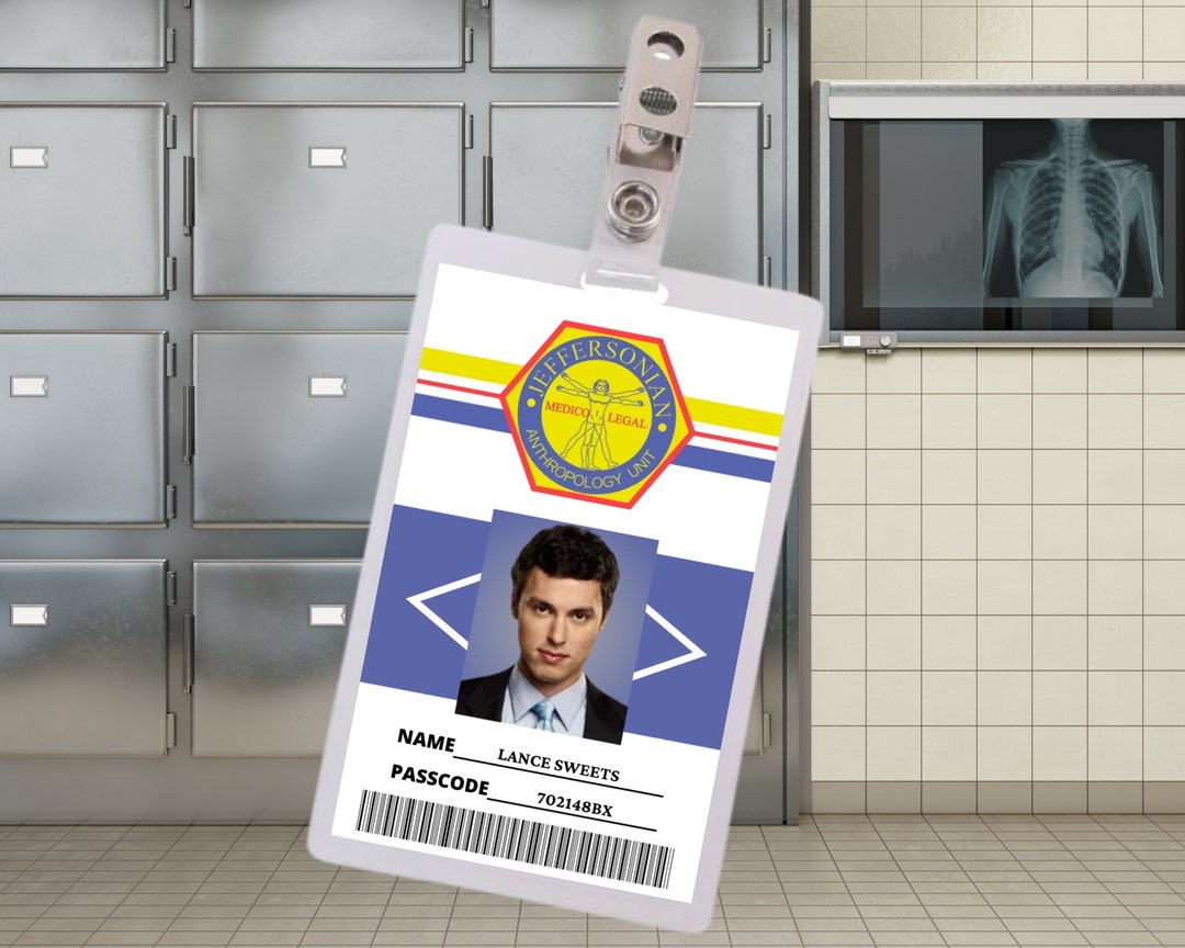 Printable LANCE SWEETS ID Card, Bones, Fbi Badge, Jeffersonian, Id Card ...