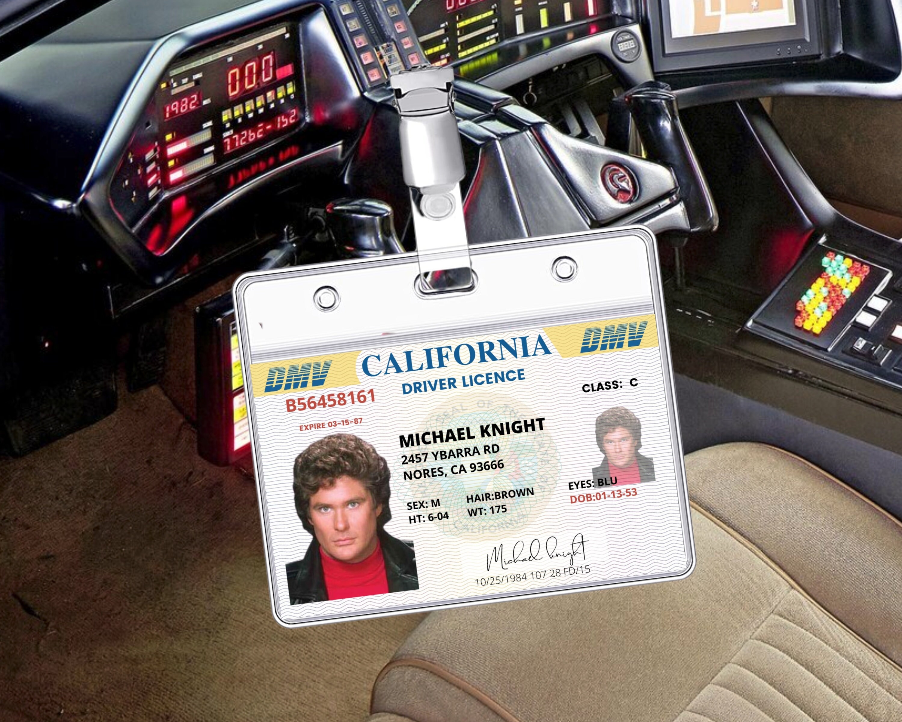 PRINTABLE KNIGHT RIDER Id Badge Michael Knight Drivers - Etsy