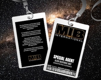 Personalized Men in Black International ID Badge, Mib Id, MIB Special ...