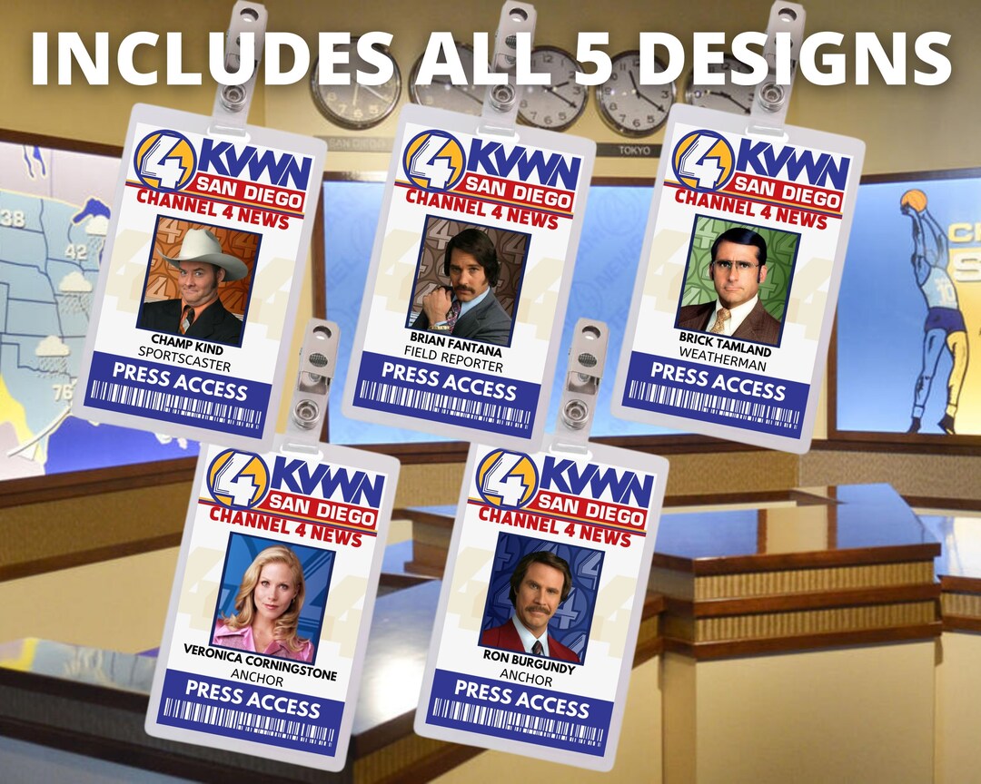 PRINTABLE KVWN Set X5, Id Cards, Id Badge, Name Badge, Pass, Replica ...