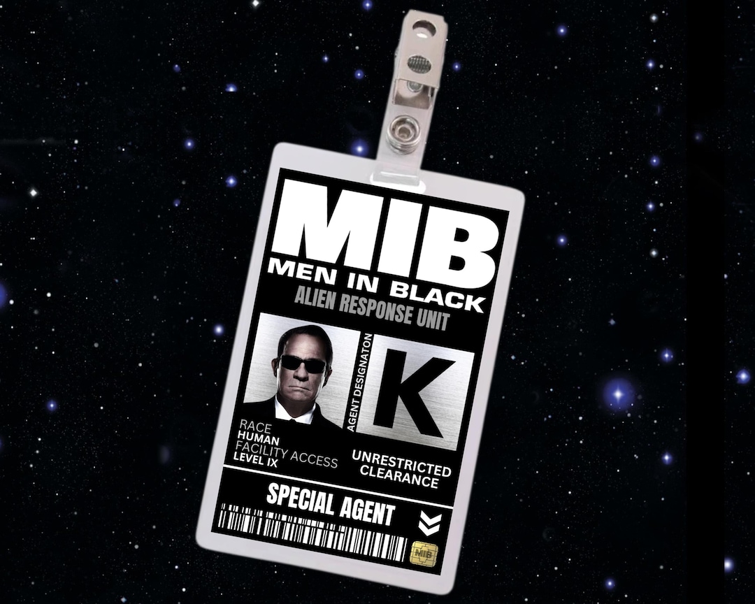 PRINTABLE Agent K | Men in Black ID Card | Badge | Special Agent K ...