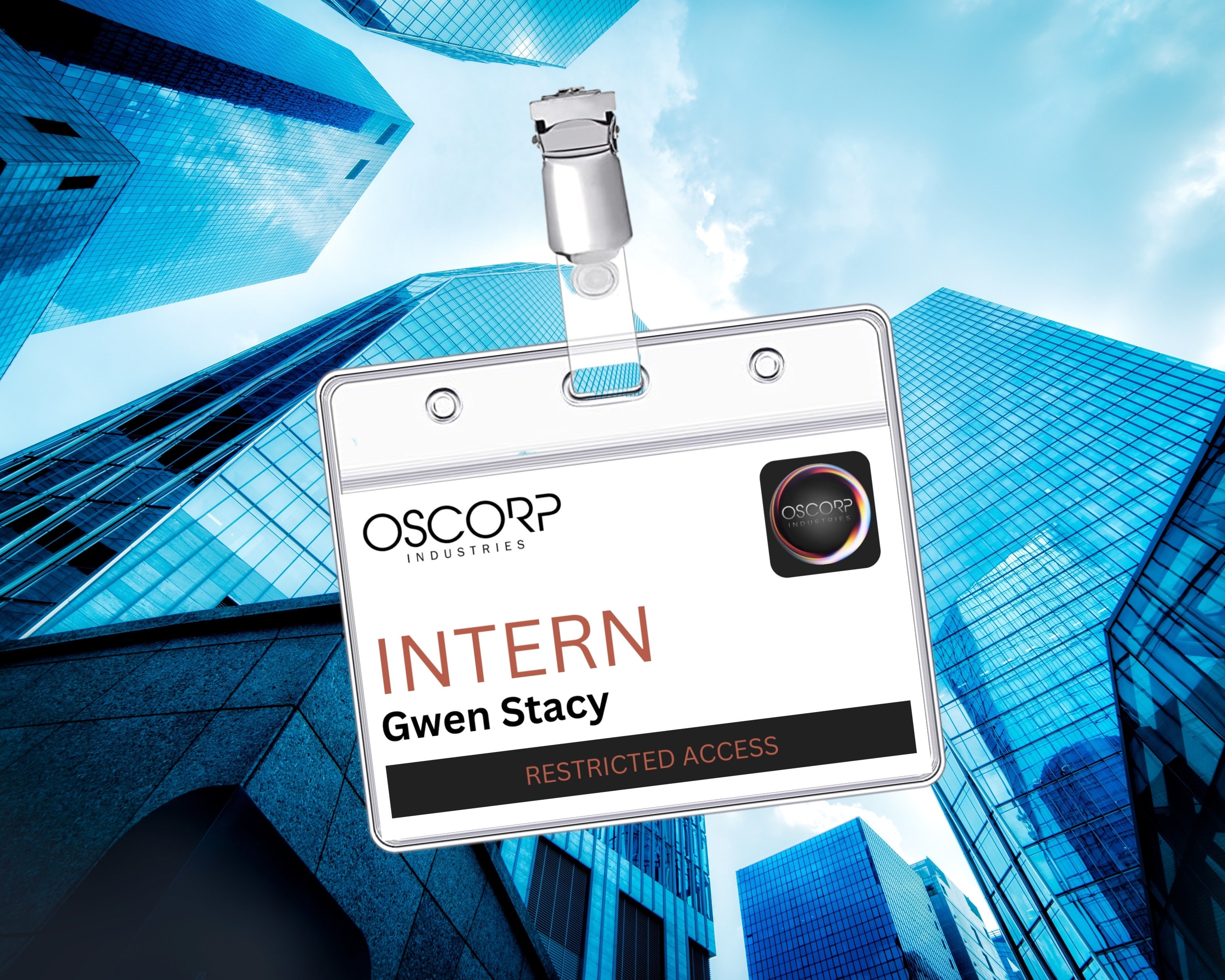 PRINTABLE Gwen Stacy Oscorp Id Card Id Badge Name Badge - Etsy