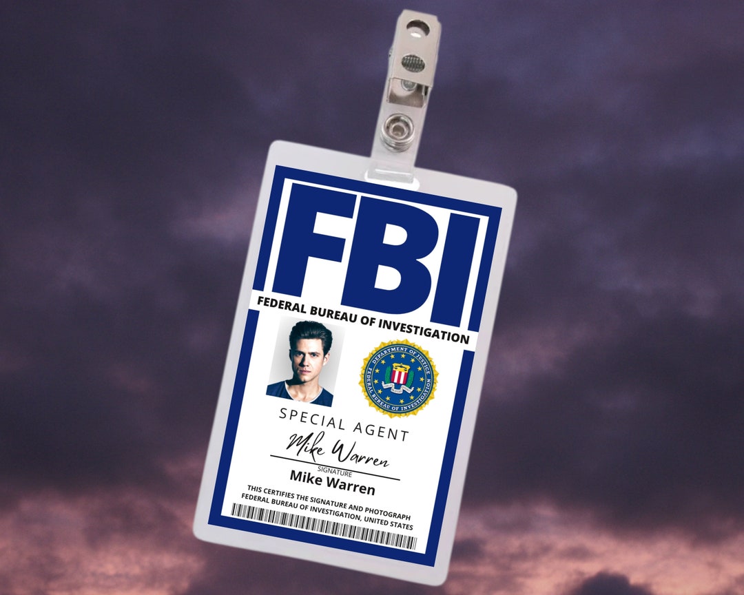 PRINTABLE Mike Warren Id, Graceland, Special Agent, Id Badge, Cosplay ...