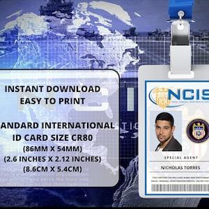 PRINTABLE Nicholas Torres Id Card, NCIS Cosplay, Id Card, Id Badge ...