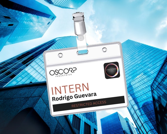 PRINTABLE Rodrigo Guevara Oscorp Id Card Id Badge Name - Etsy