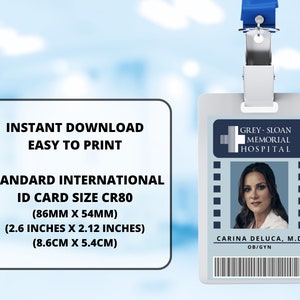 PRINTABLE CARINA DELUCA, Grey's Anatomy, Seattle Grace, Mercy, West ...