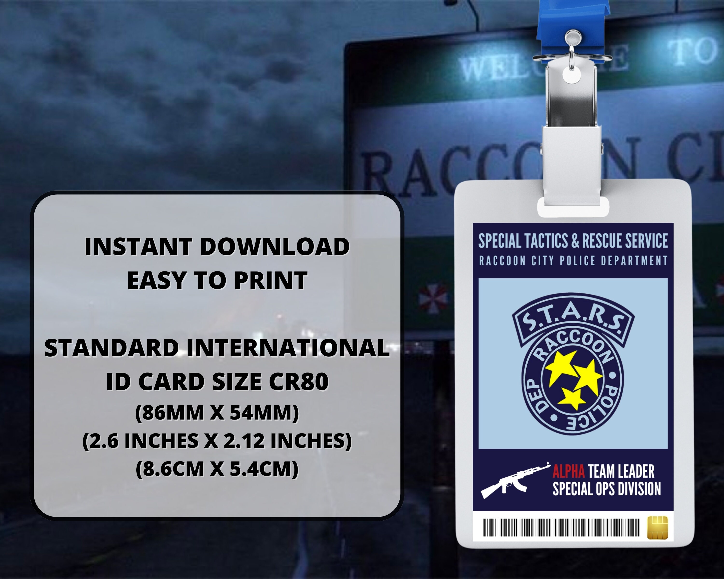 PRINTABLE Raccoon City PD Resident Evil Umbrella Corporation - Etsy