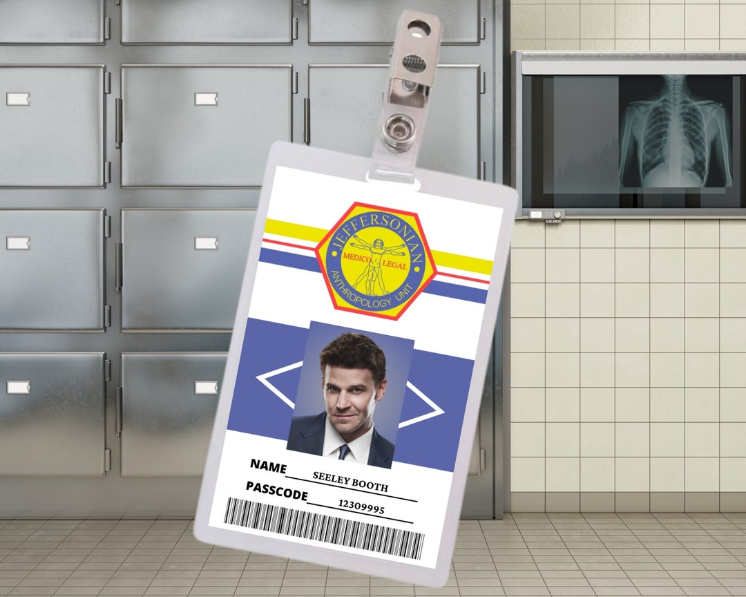 Printable Seeley Booth ID Card, Bones, Fbi Badge, Jeffersonian, Id Card ...
