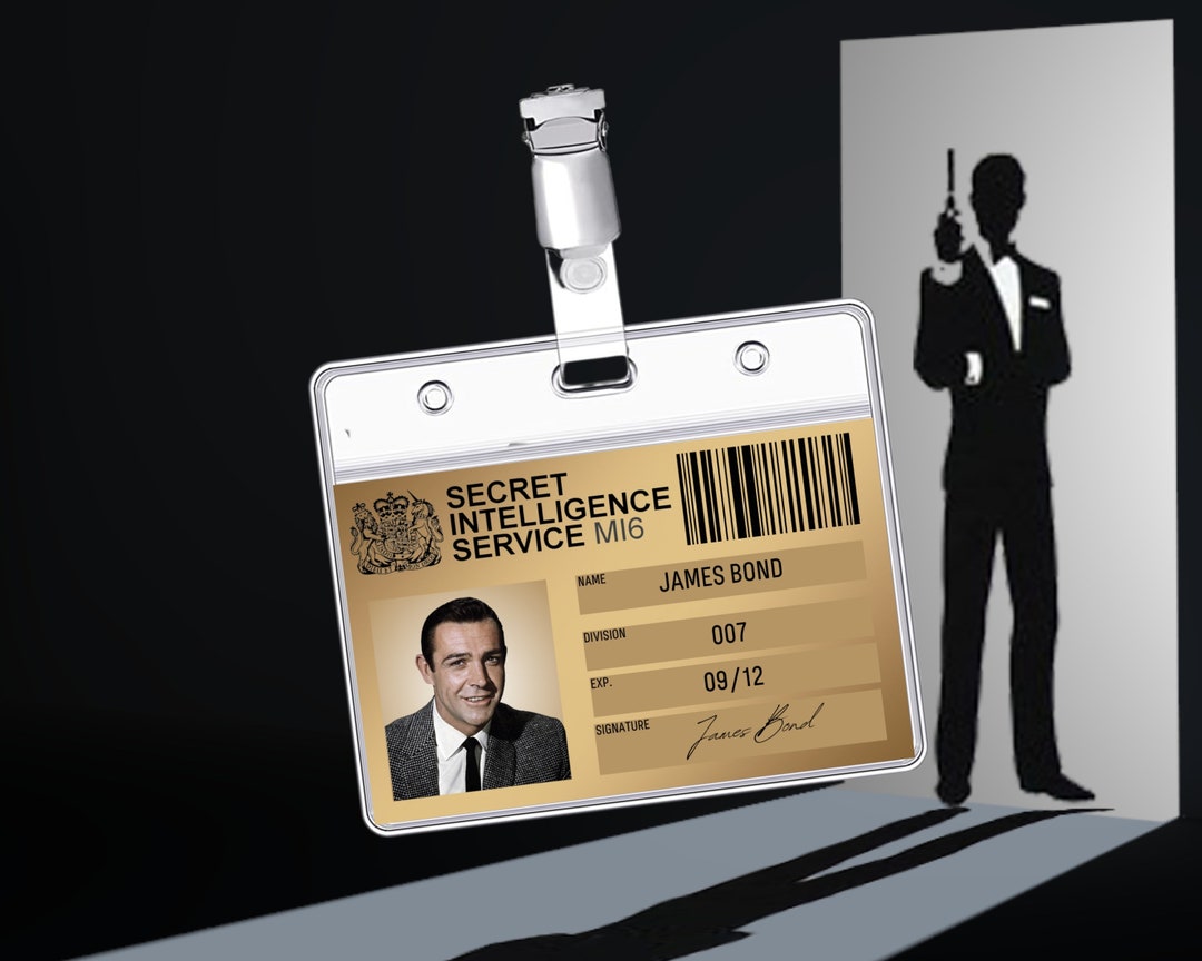 PRINTABLE James Bond, 007 Special Agent, Id Badge, Cosplay Accessories ...