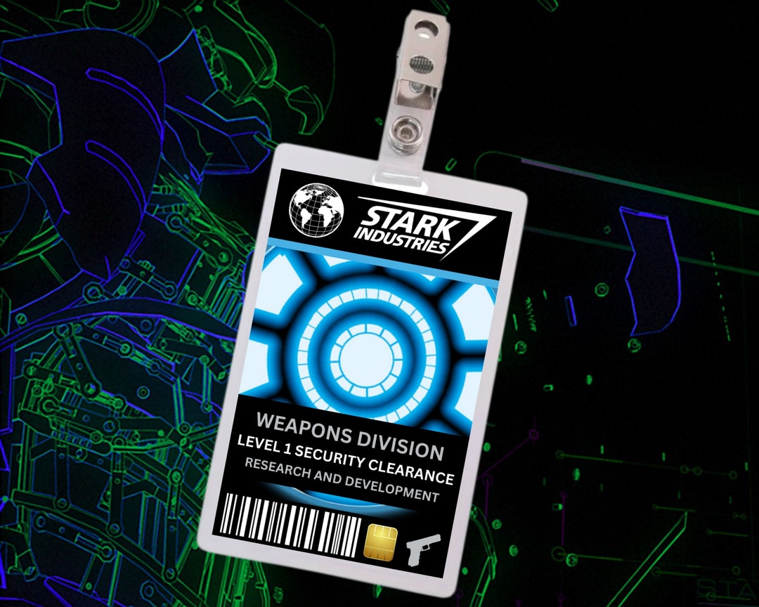 PRINTABLE Stark Industries Weapons Division ID Card Badge - Etsy