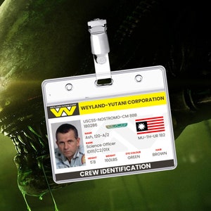 PRINTABLE Ash Cosplay Id Card, Alien Id Badge, Name Badge, Replica ...