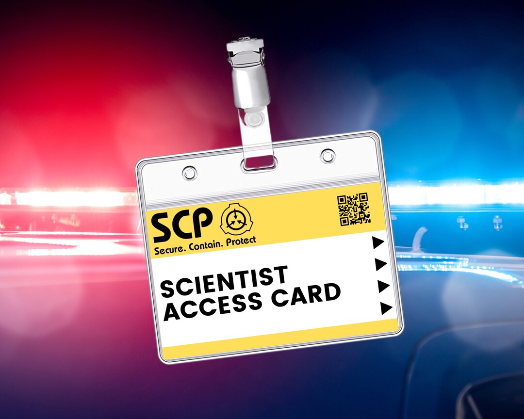 PRINTABLE SCIENTIST Access Card, SCP Foundation Cosplay Id Card, Id ...