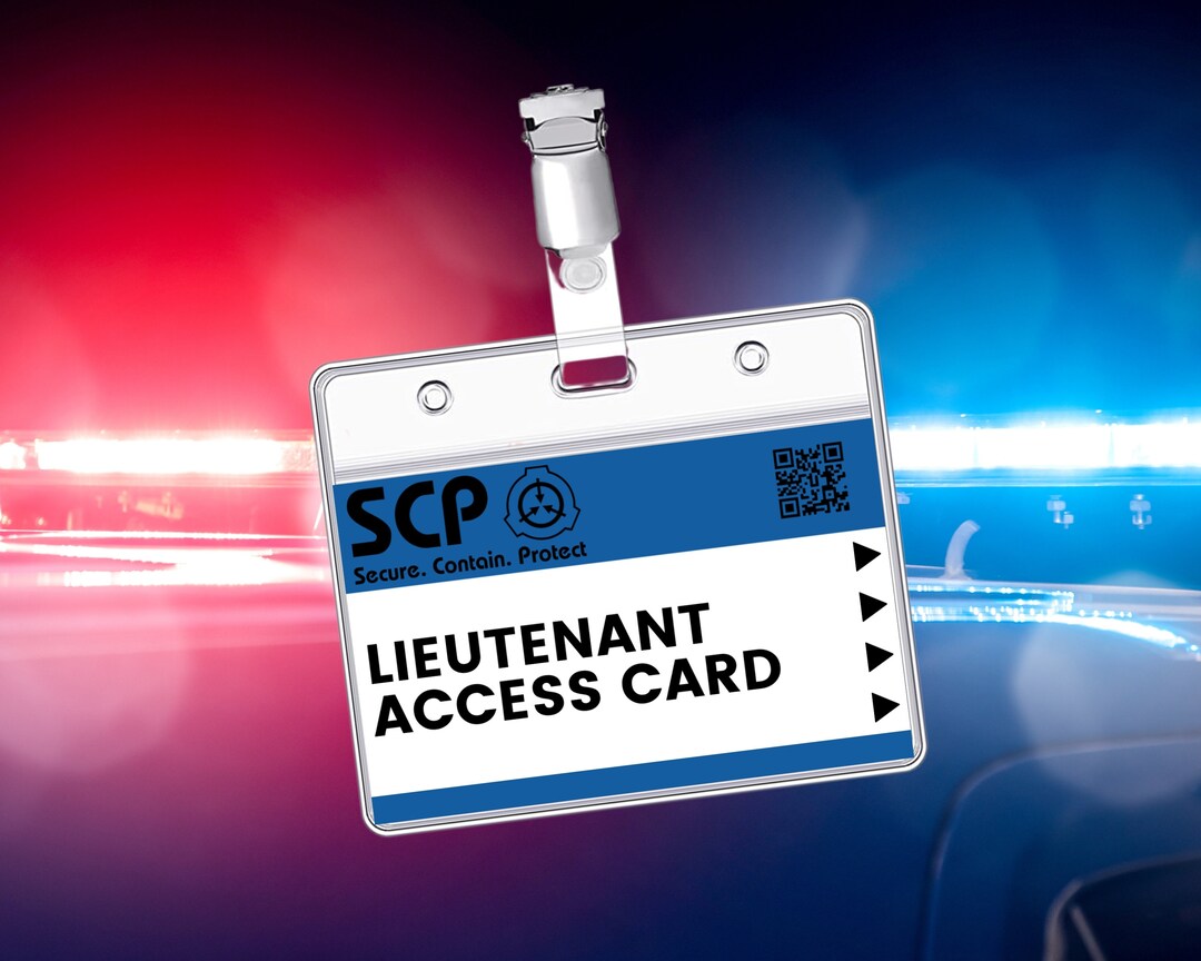 PRINTABLE LIEUTENANT Access Card, SCP Foundation Cosplay Id Card, Id ...
