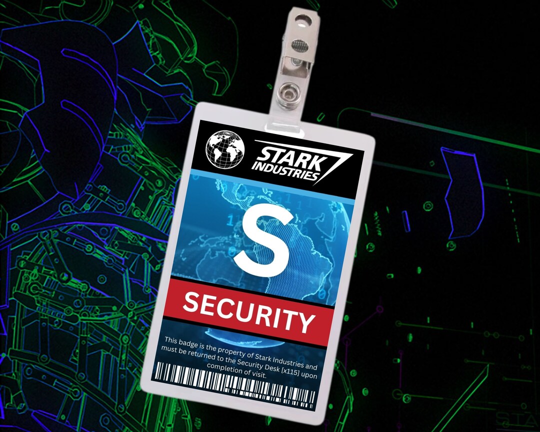 PRINTABLE Stark Industries | Security Pass | ID Card Badge | Special ...