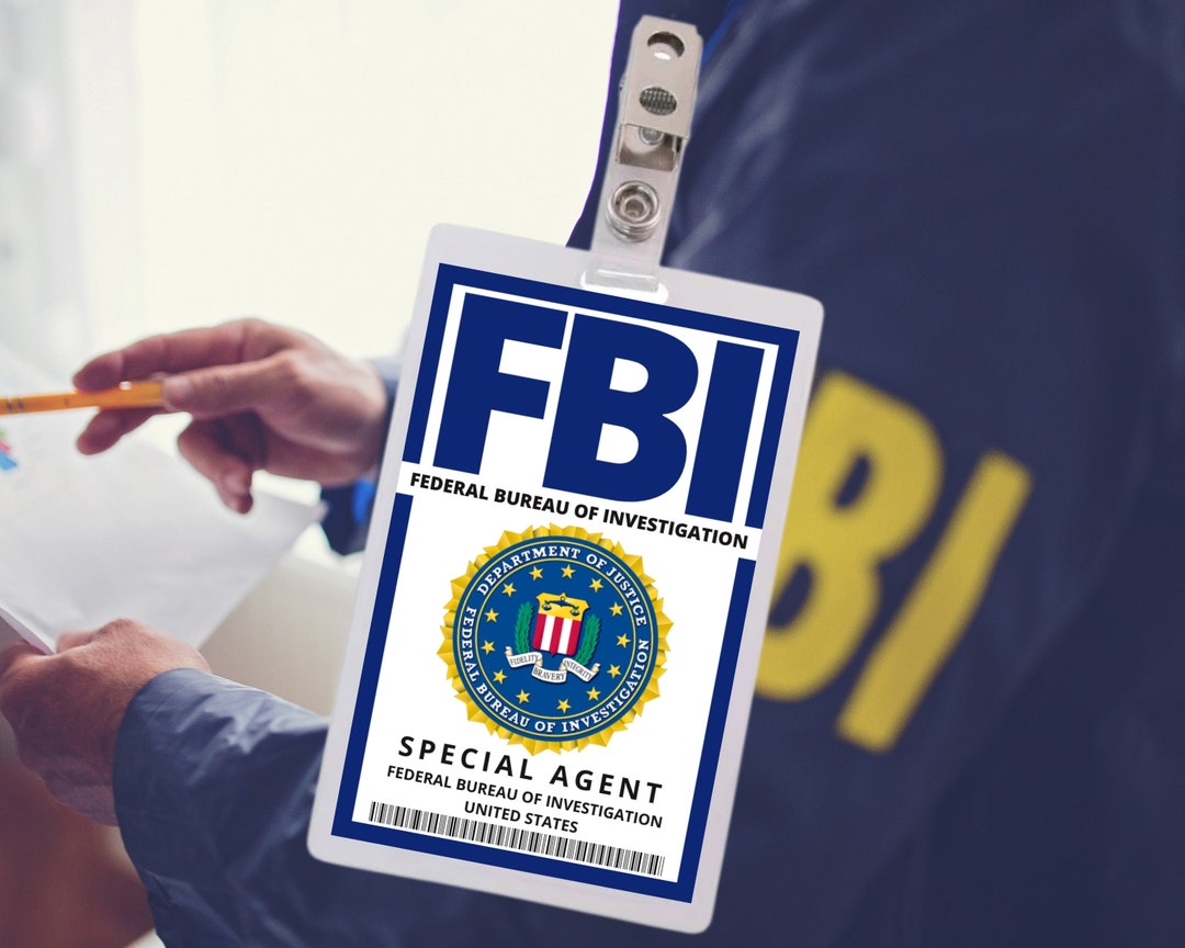 PRINTABLE FBI Id Badge Cosplay Accessories Replica Id Card - Etsy