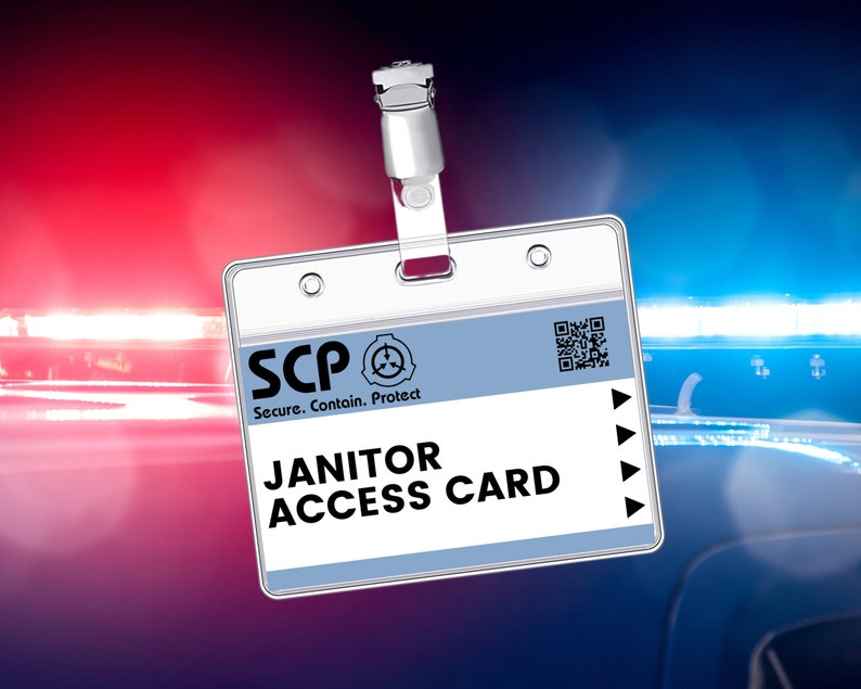 PRINTABLE JANITOR Access Card SCP Foundation Cosplay Id Card - Etsy