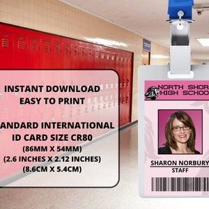 PRINTABLE SHARON NORBURY Id Badge, Mean Girls, Cosplay Accessories ...
