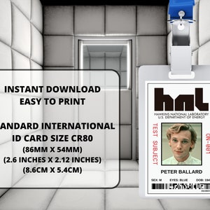 Printable PETER BALLARD, HNL Id Card, Cosplay, Id Card, Id Badge, Name ...