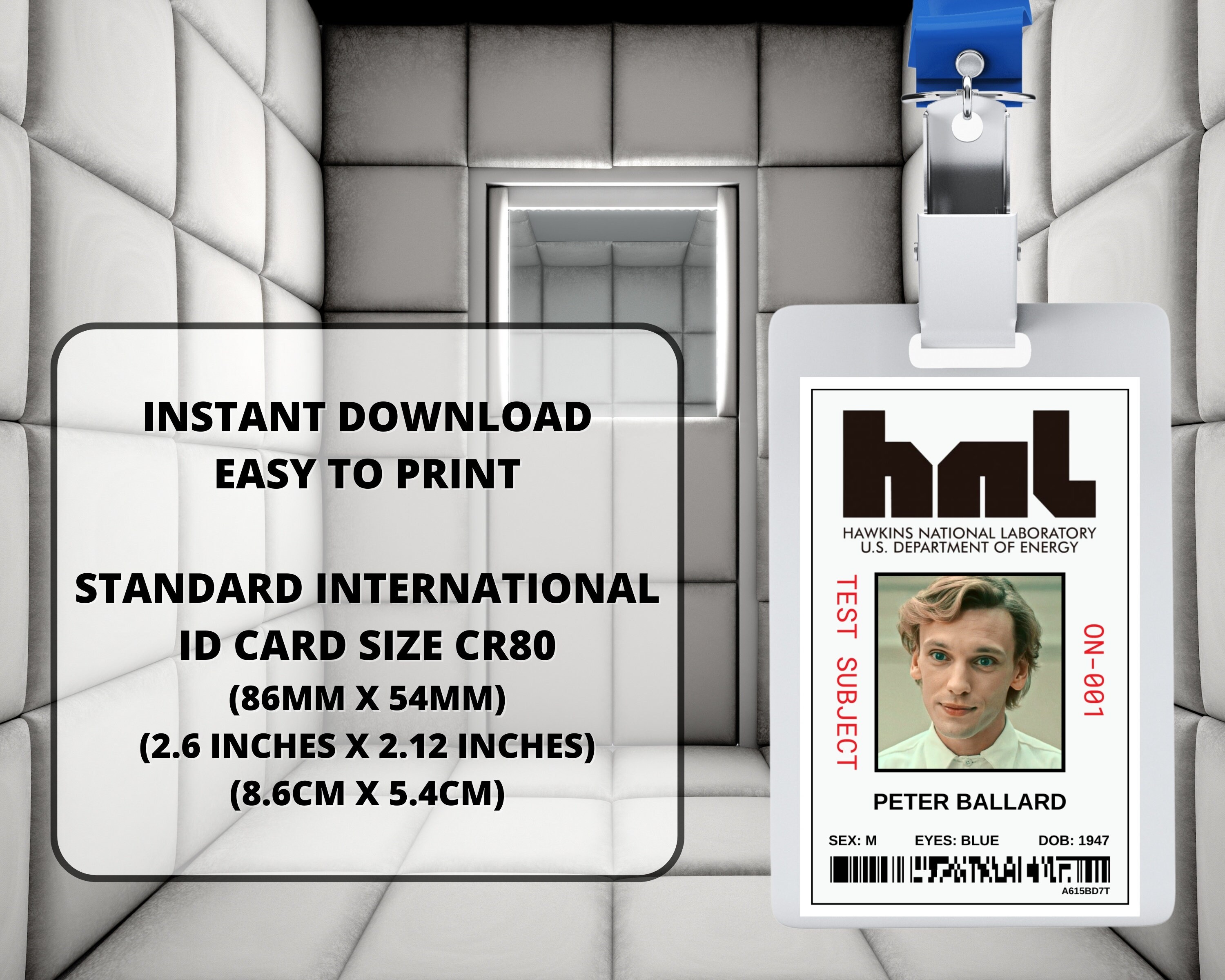Printable PETER BALLARD HNL Id Card Cosplay Id Card Id - Etsy