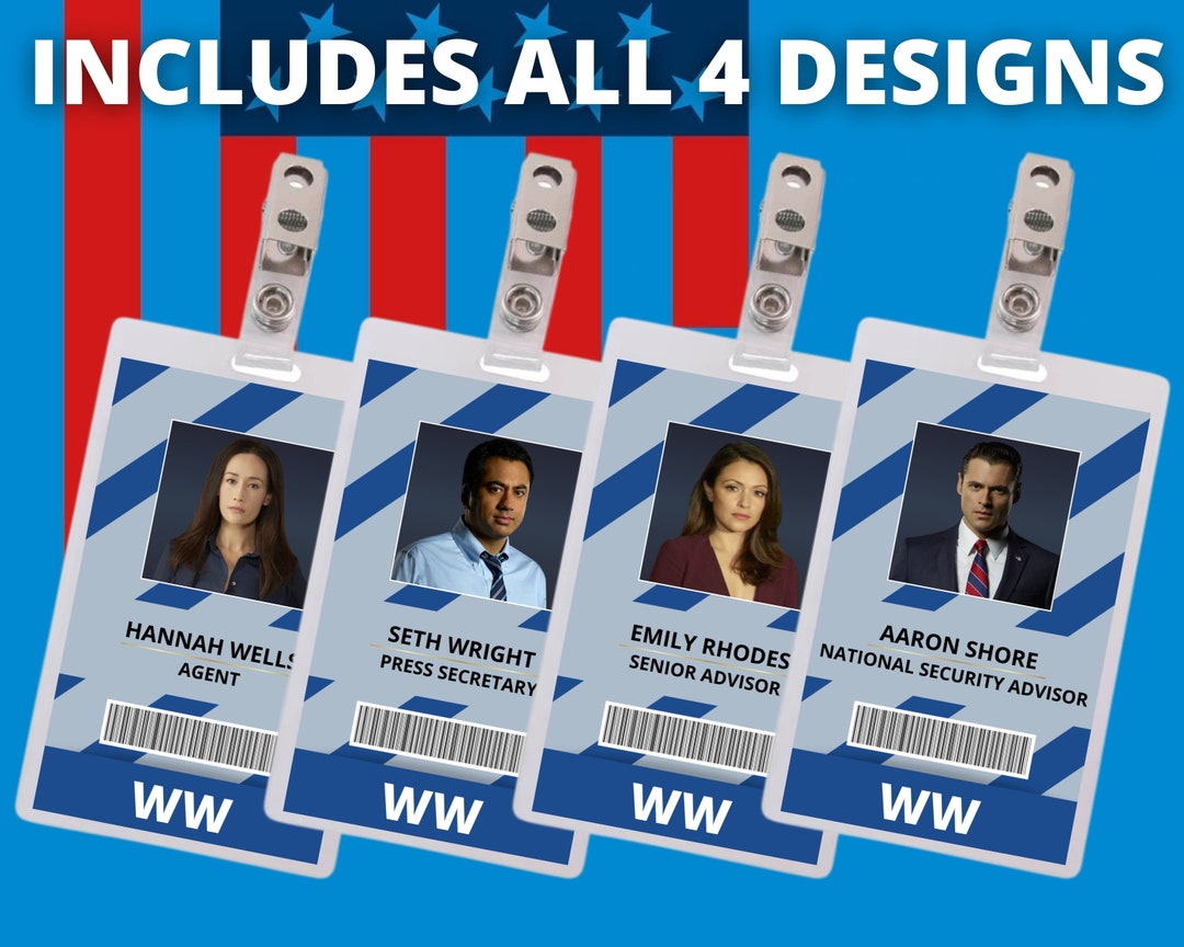 PRINTABLE Designated Survivor ID Card X4 | Replica | ID Card Badge ...