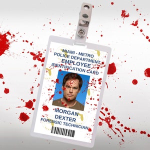 PRINTABLE Dexter Morgan, Dexter, Cosplay, Id Card, Id Badge, Name Badge ...