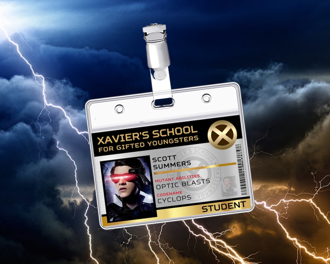 PRINTABLE X-MEN Cyclops ID Card Badge Special Agent Cosplay Costume ...
