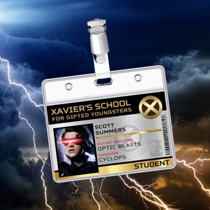 PRINTABLE X-MEN Cyclops ID Card Badge Special Agent Cosplay Costume ...