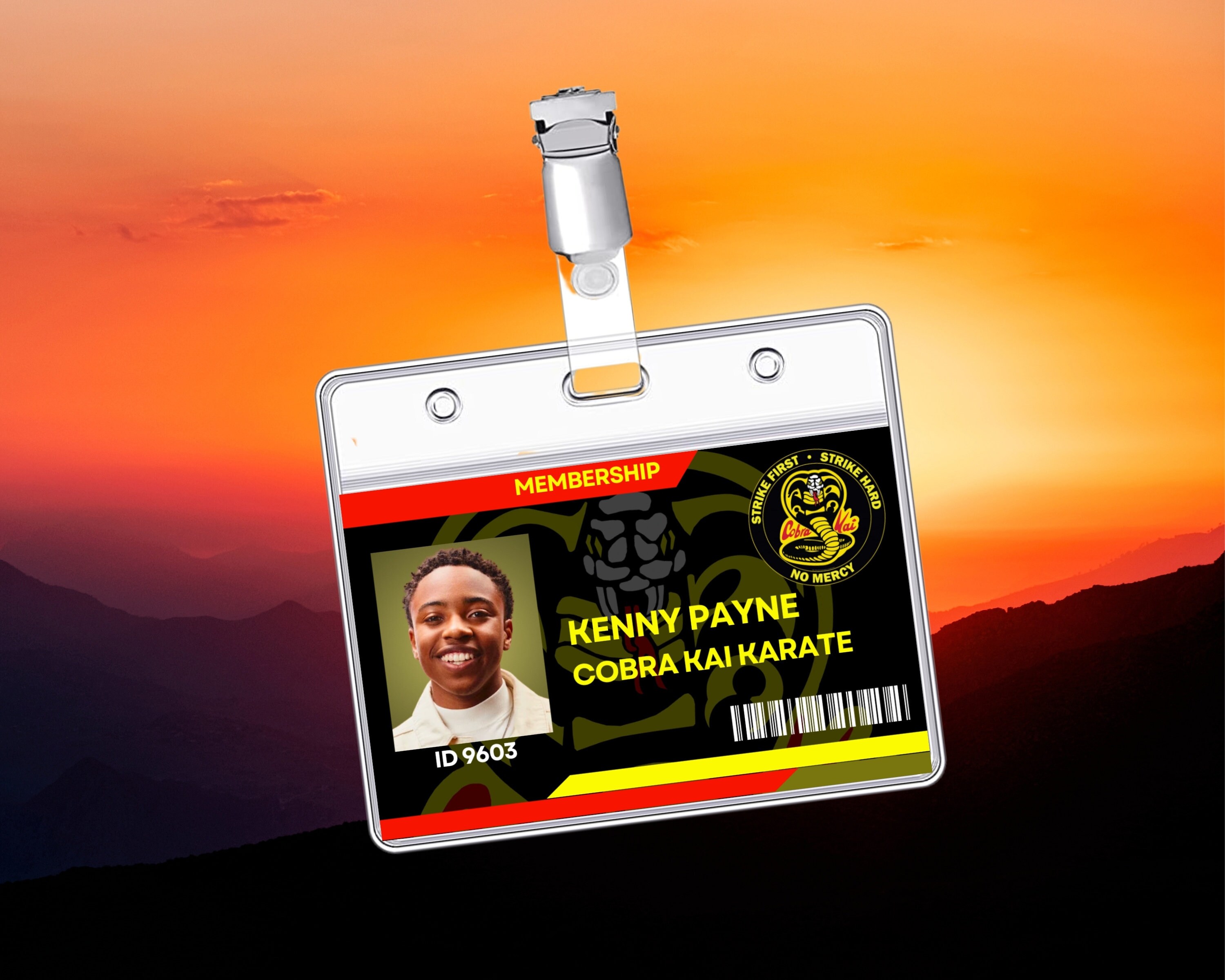 PRINTABLE Kenny Payne Cobra Kai Membership Id Card Cosplay - Etsy